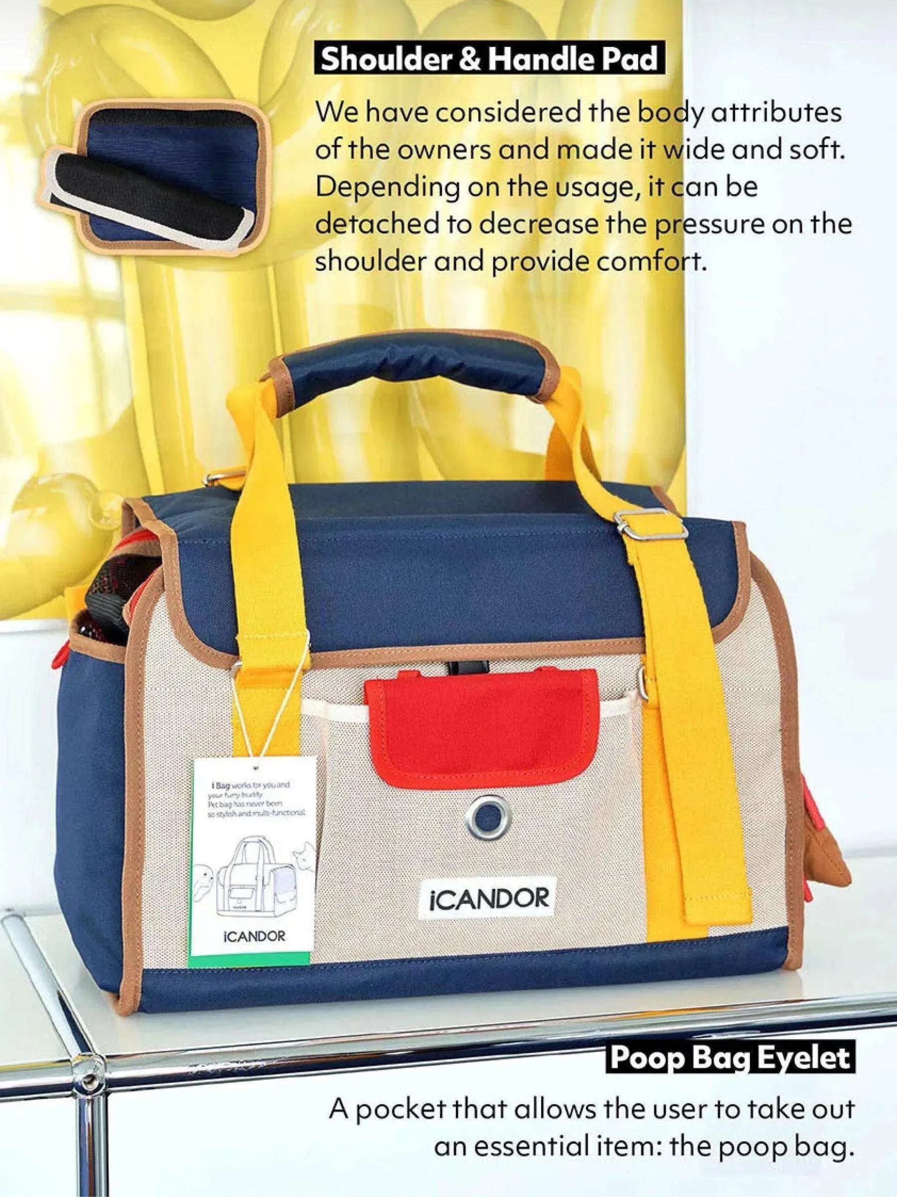 iBag by iCANDOR | Pet Travel Carrier - Sassy Cream – 2&4 PETS
